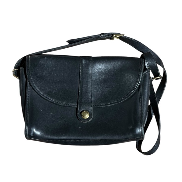 Coach | Bags | Vintage Coach Spectator Roll Bag Handbag Black Leather ...